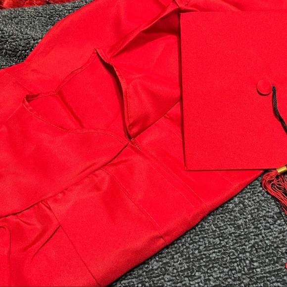 Other | Red High School Graduation Cap And Gown | Poshmark